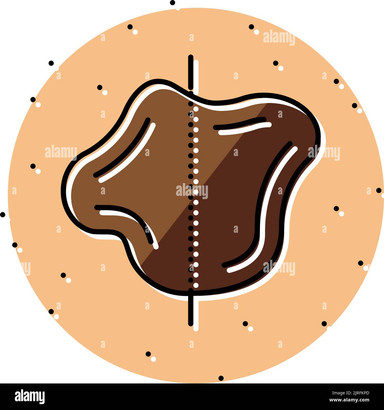 illustration vectorielle de l'icône de couleur du mélanome à mole ...