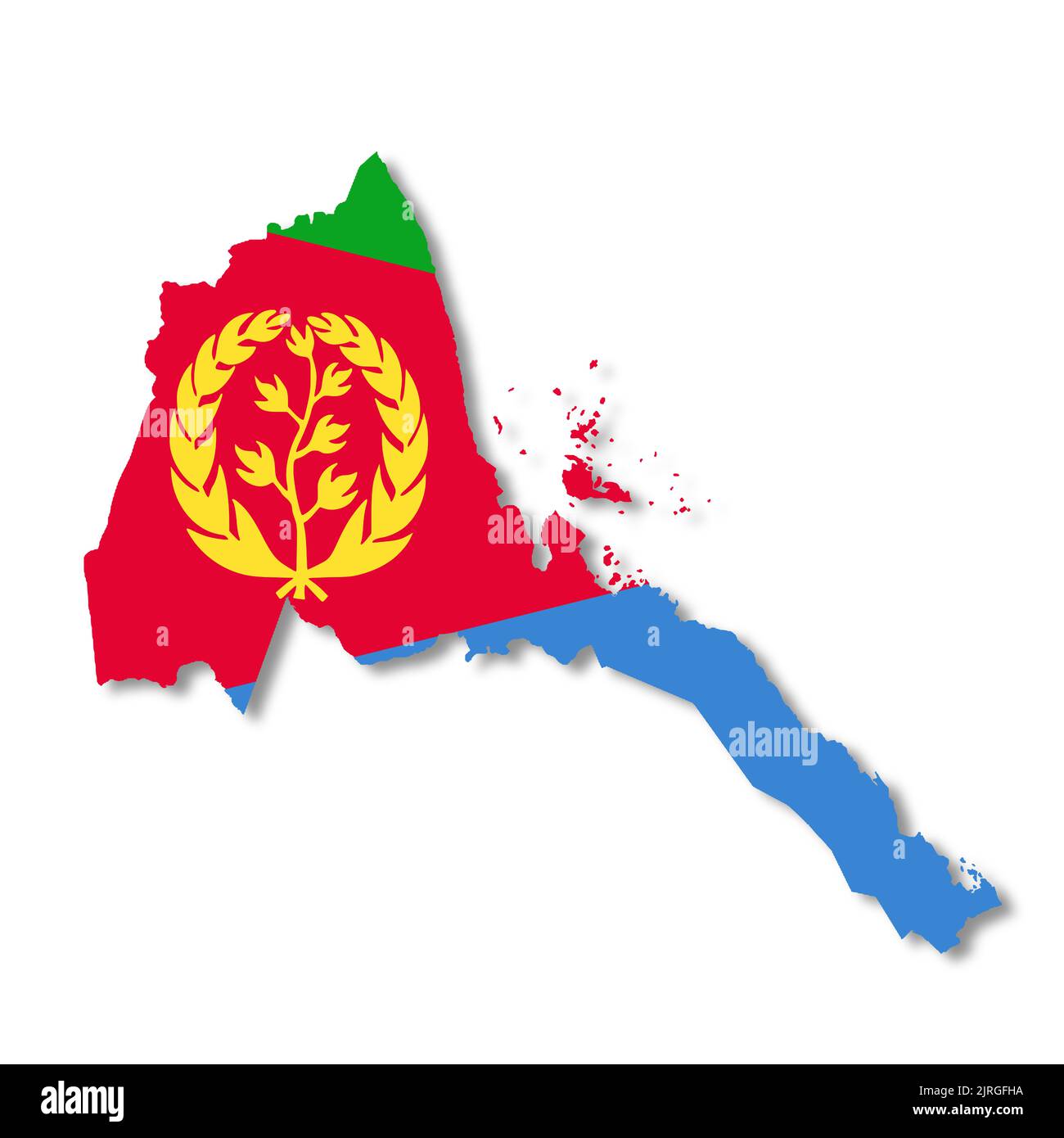 Eritrean flag map Banque de photographies et d’images à haute ...