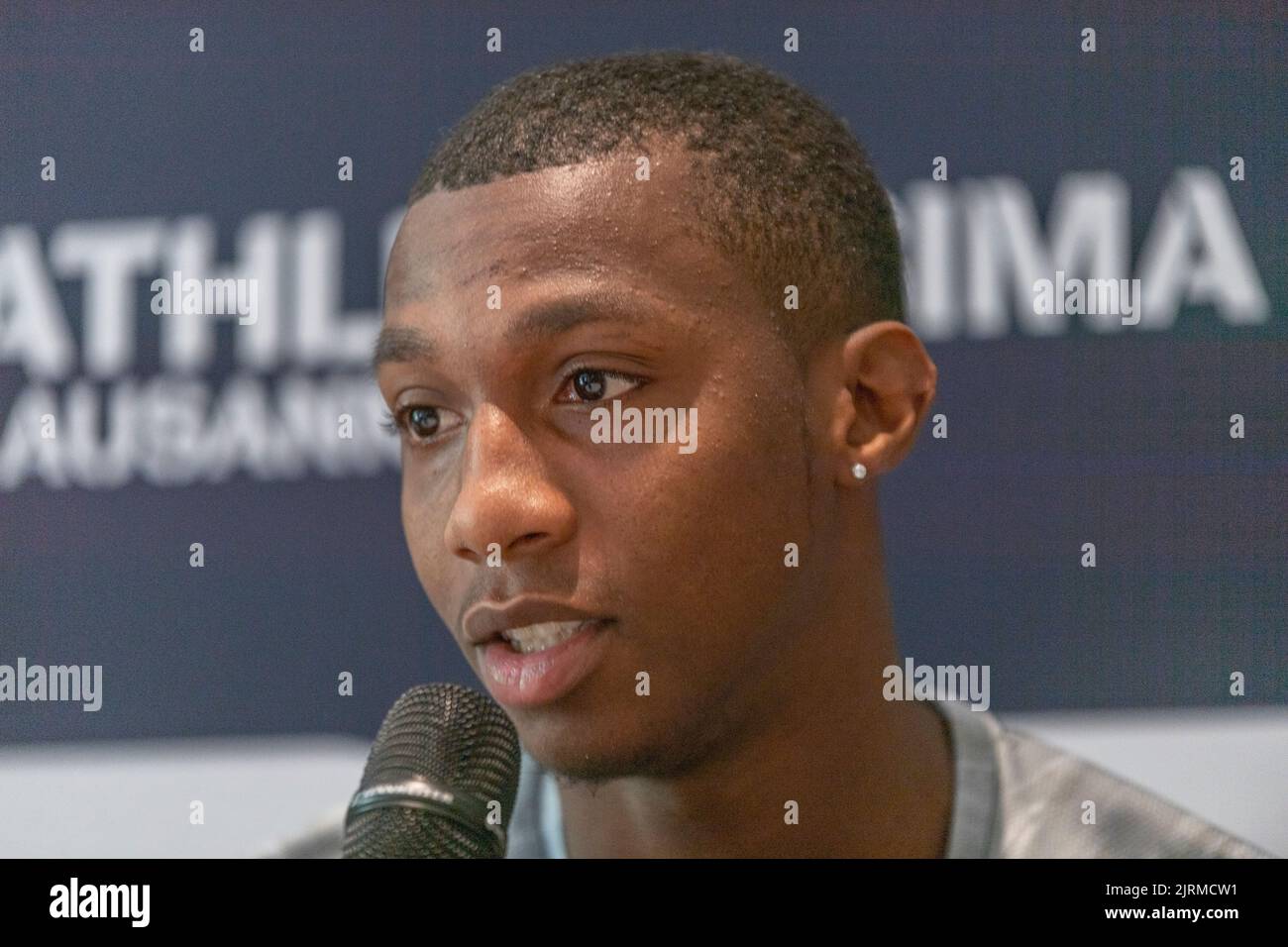 Lausanne, Suisse. 08th mai 2022. Erriyon Knighton, 200m ans (Etats-Unis ...