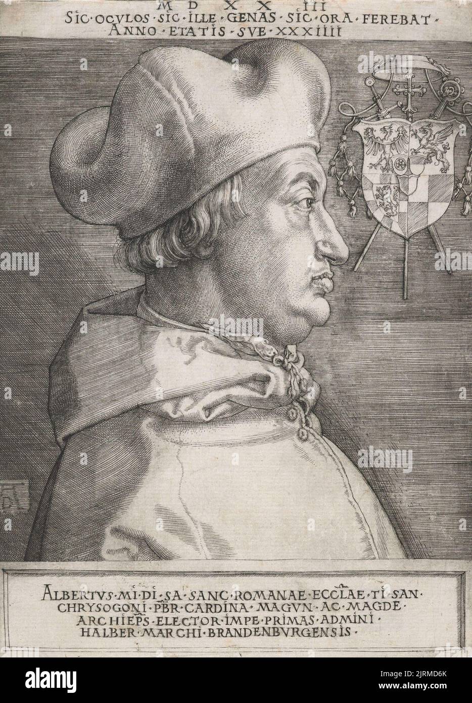 Cardinal Albrecht de Brandebourg (le grand cardinal)., 1523, Allemagne ...