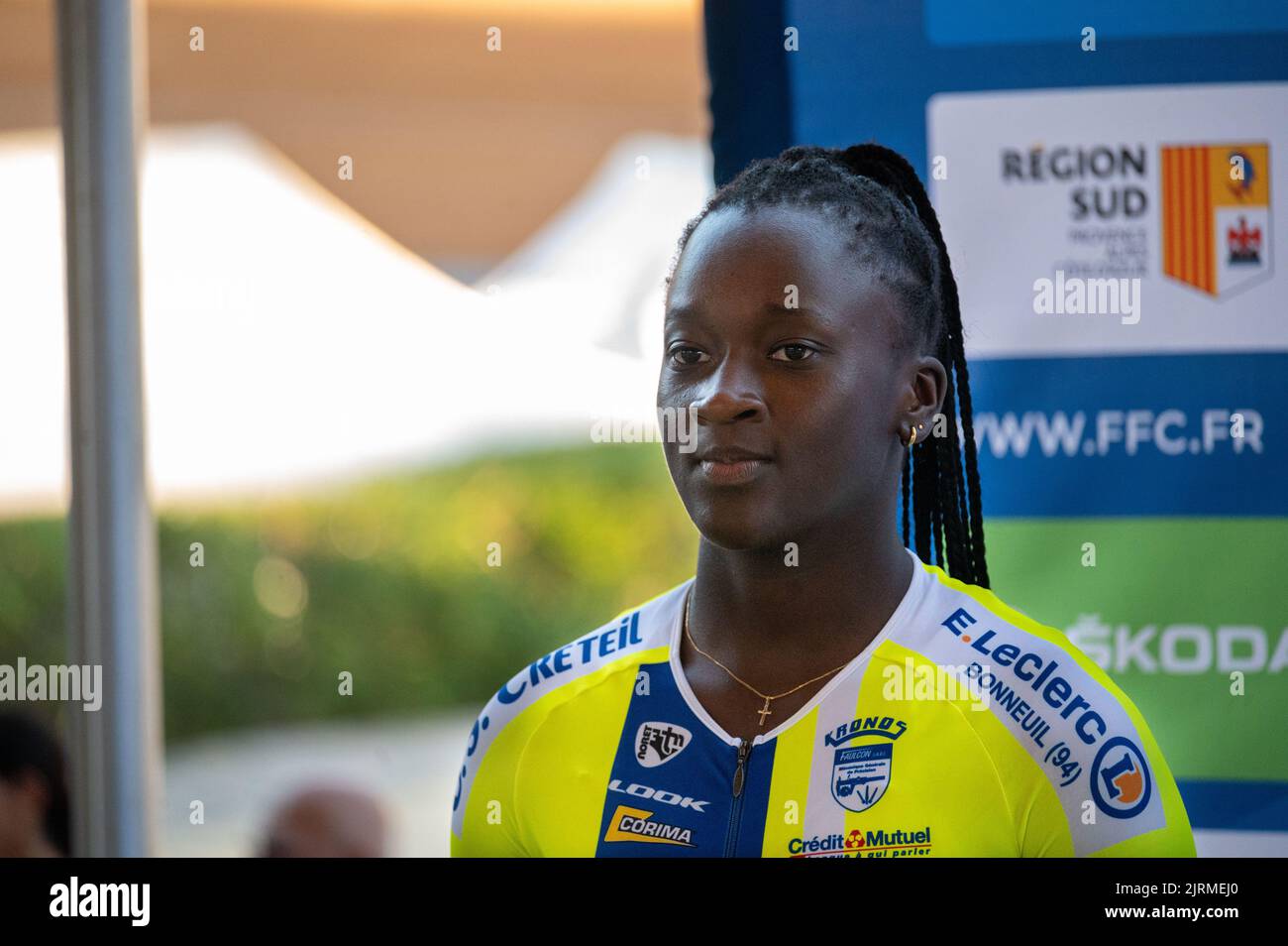 Taky Marie Divine KOUAME , Keirin féminin pendant la course cycliste ...