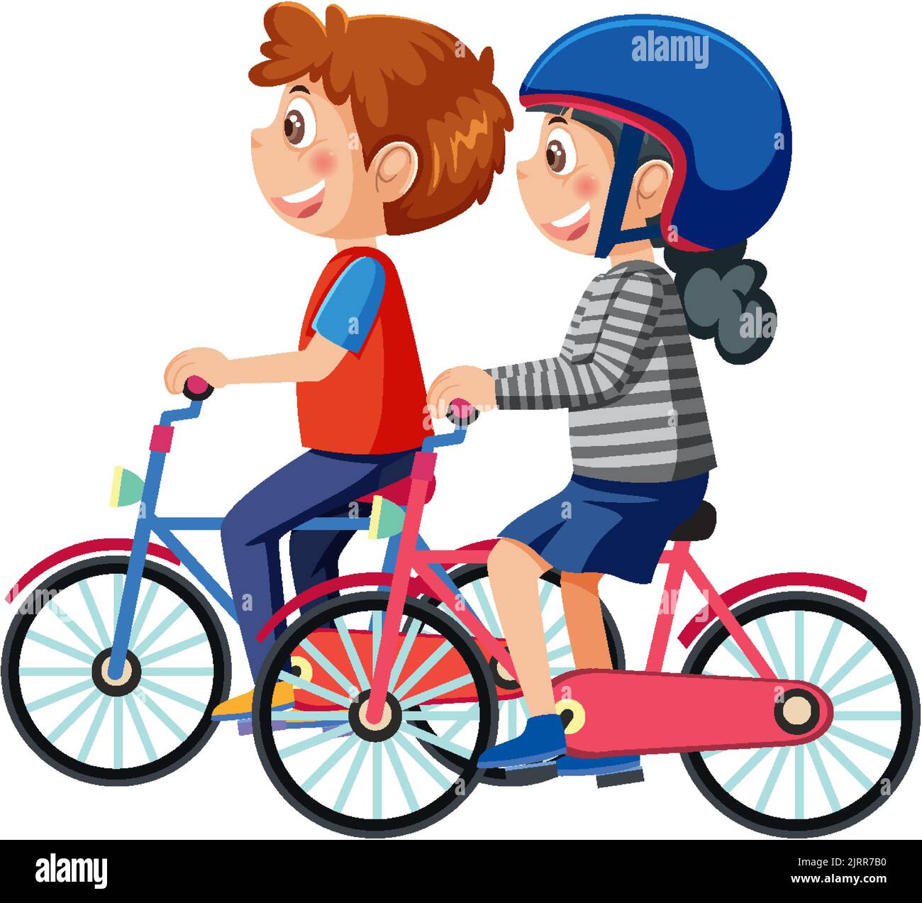 Couple velo dessin Banque d'images vectorielles - Alamy