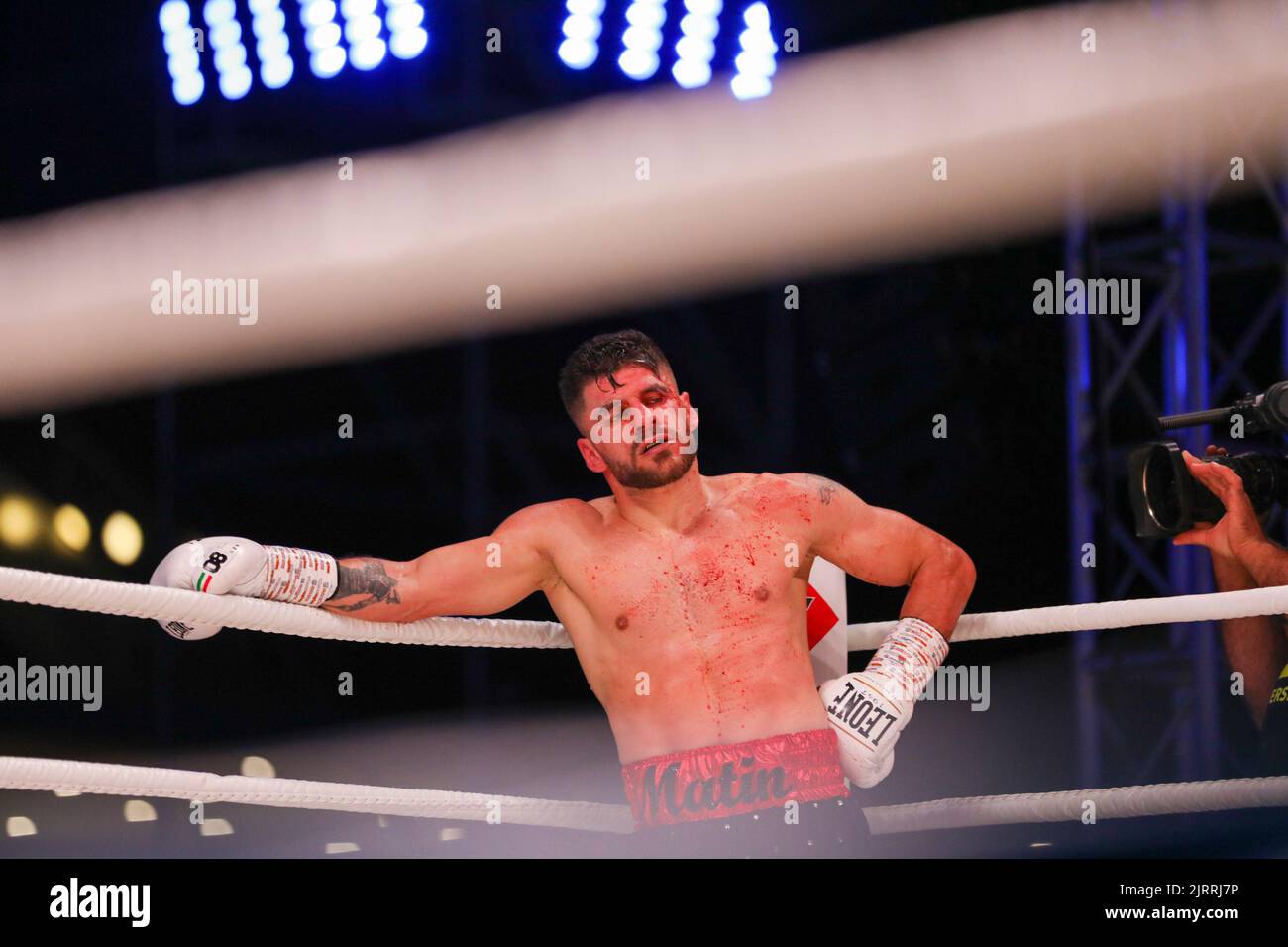 Tirana, Albanie. 25th août 2022. Florian Marku pendant le match de boxe ...