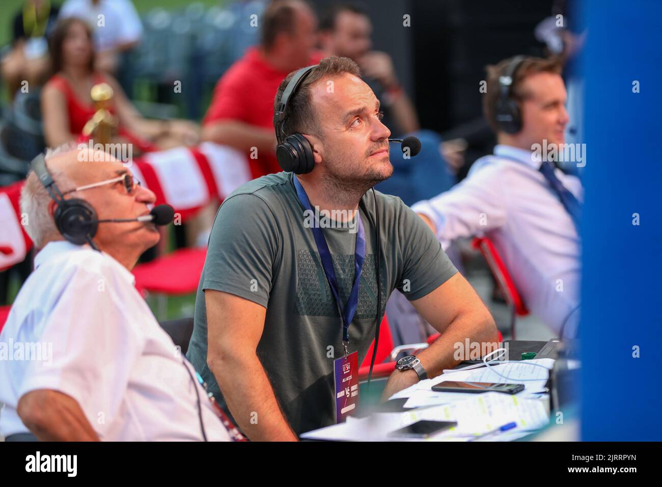 Lors du match de boxe entre Florian Marku et Miguel parra pour WBC ...