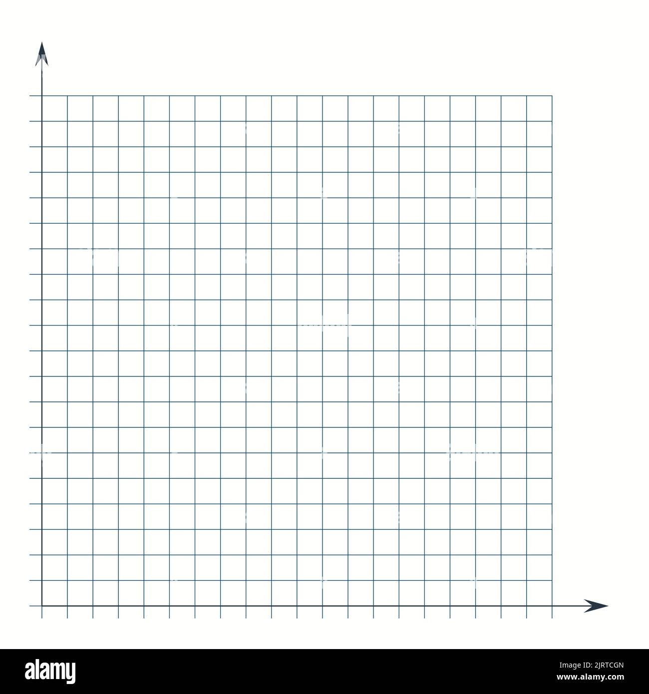 Papier quadrillé. Graphique mathématique. Système de coordonnées ...