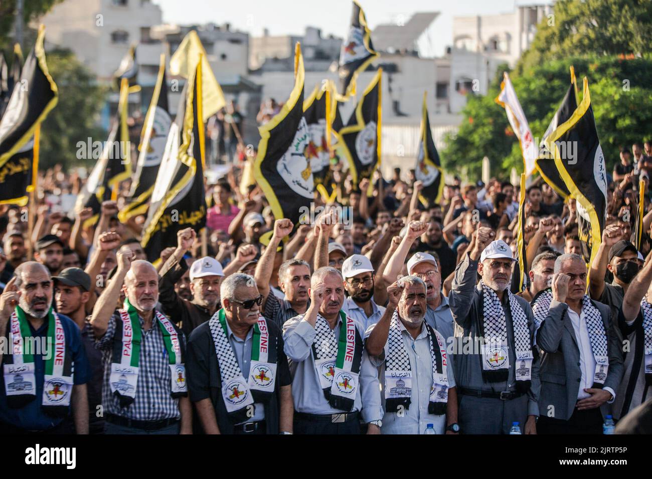 Drapeaux du mouvement jihad islamique palestinien Banque de ...