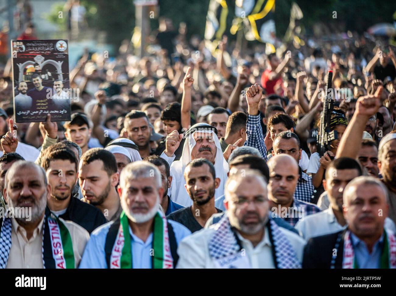 Drapeaux du mouvement jihad islamique palestinien Banque de ...
