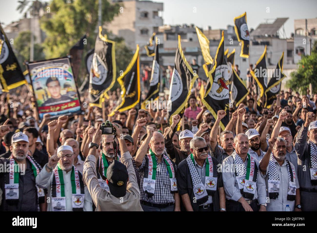 Drapeaux du mouvement jihad islamique palestinien Banque de ...