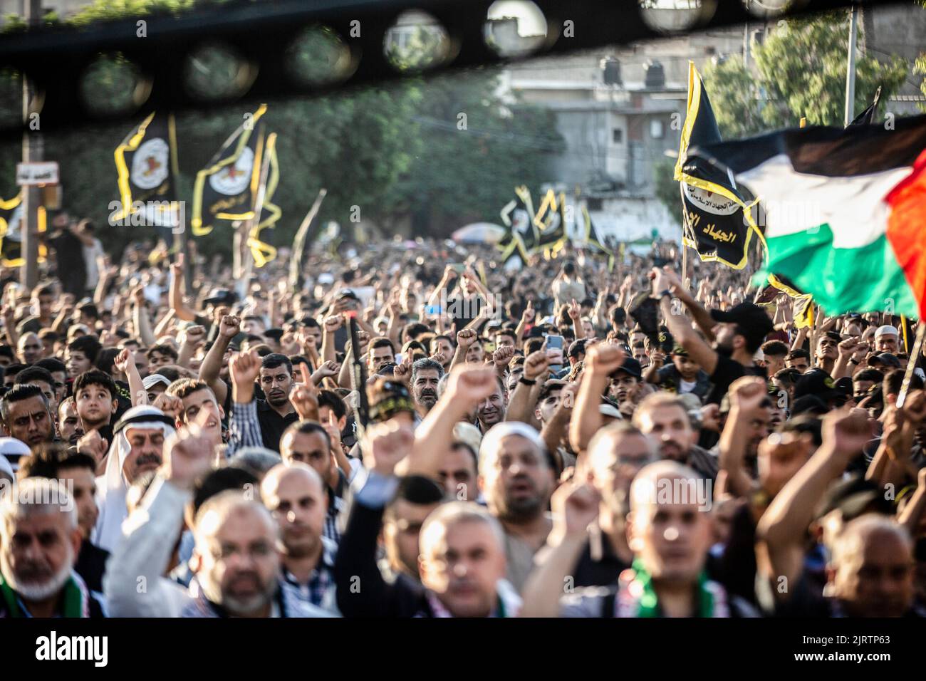 Drapeaux du mouvement jihad islamique palestinien Banque de ...