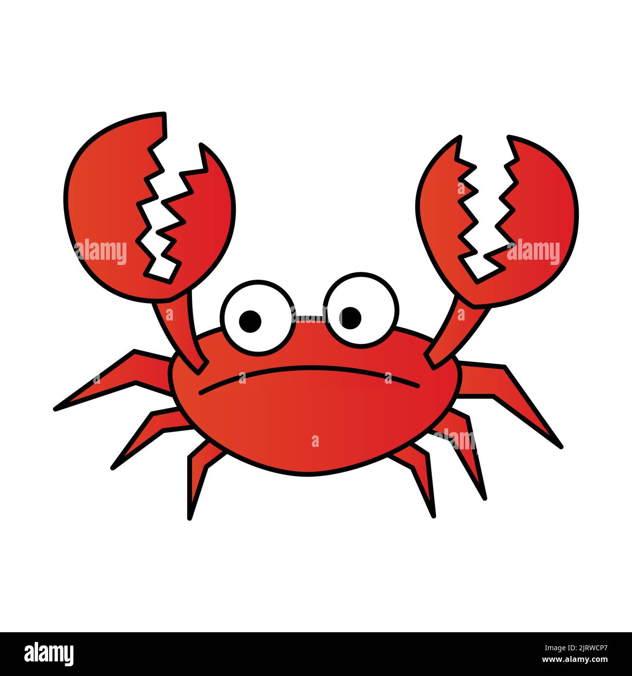 mignon de crabe sur la version de dessin animé, illustration ...