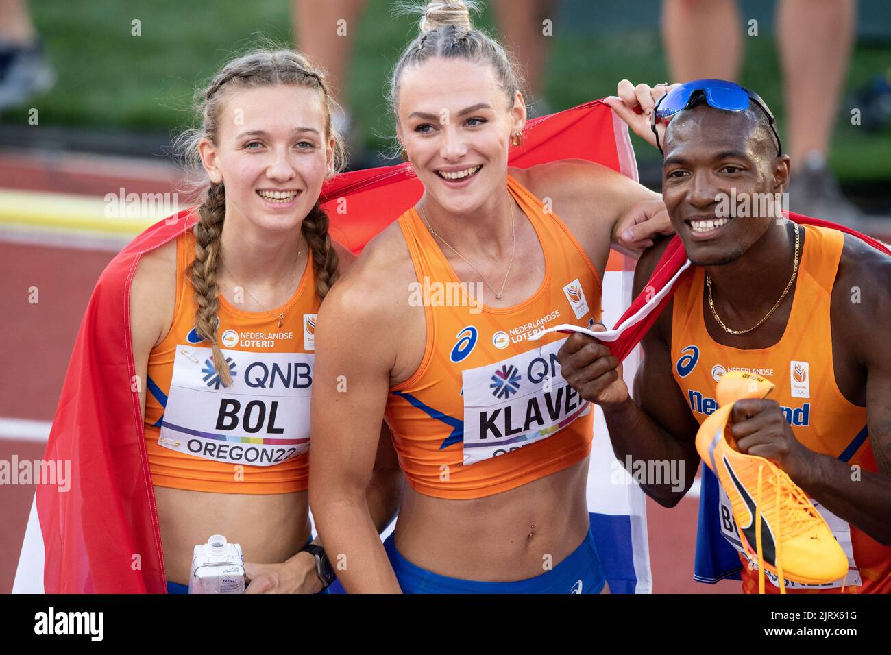 Femke bol, Lieke Klaver et Liemarvin Bonevacia des pays-Bas en ...