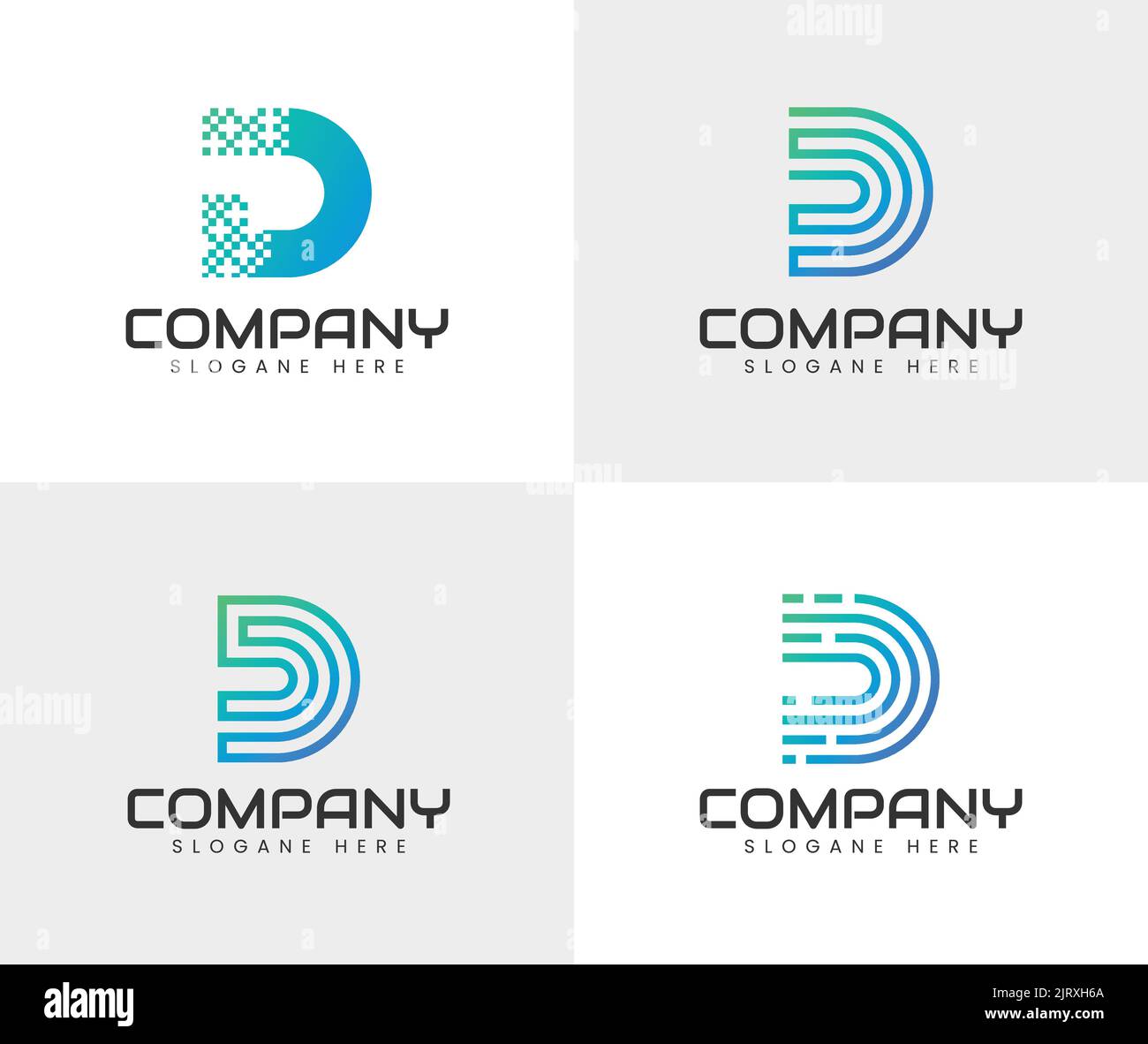 Collection de lettre d logo. Collection de la lettre d logo design ...