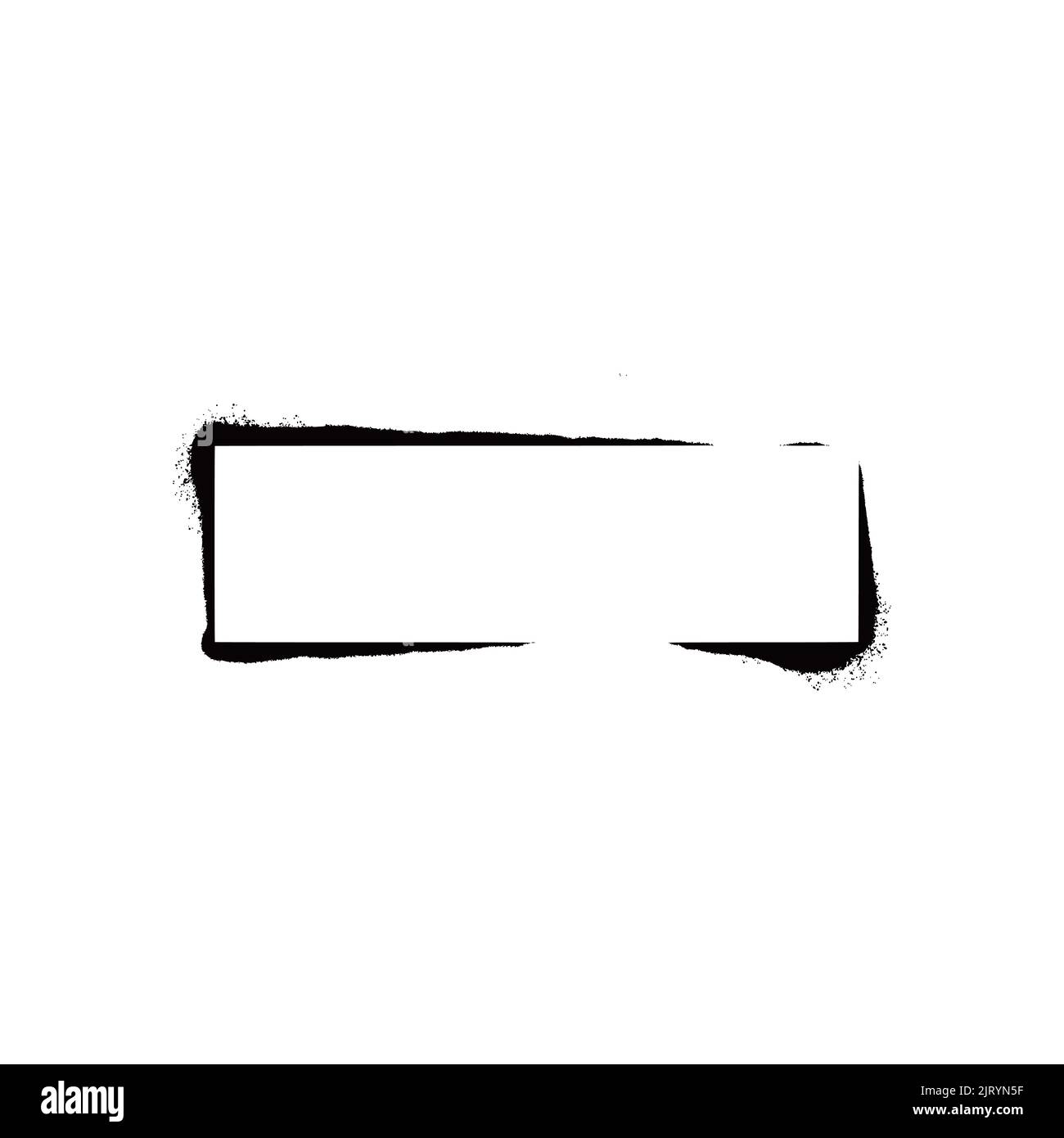 Cadre de peinture en spray à pochoir. Grunge style graffiti cadre noir ...