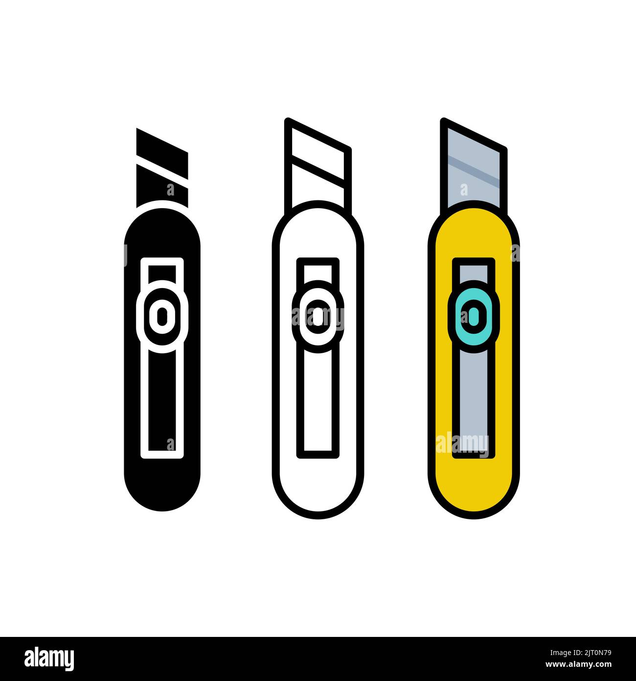 Jeu d'icônes d'outil de bricolage. Trois styles différents : noir ...