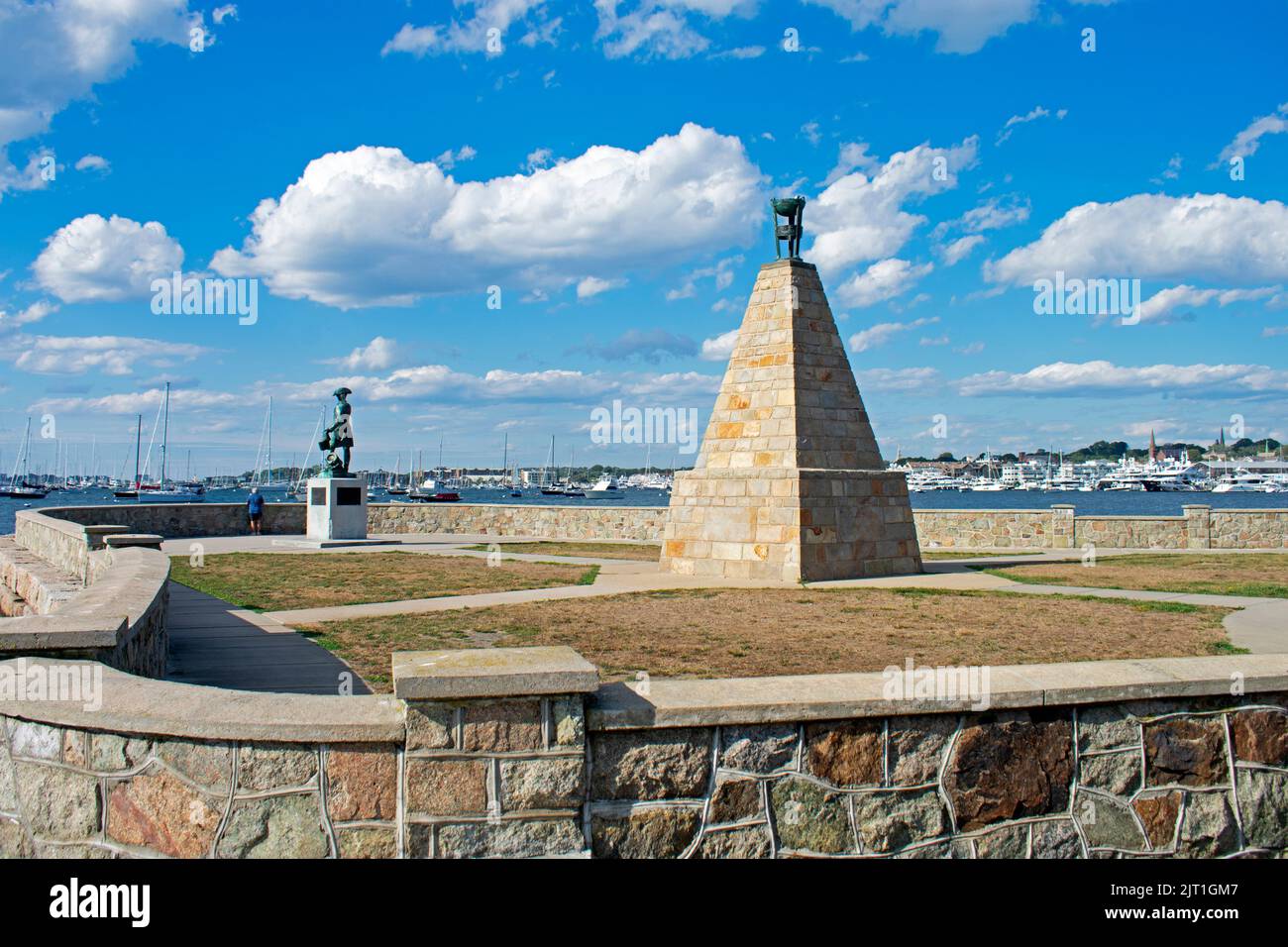 La statue du général français Rochambeau honorant son atterrissage dans ...