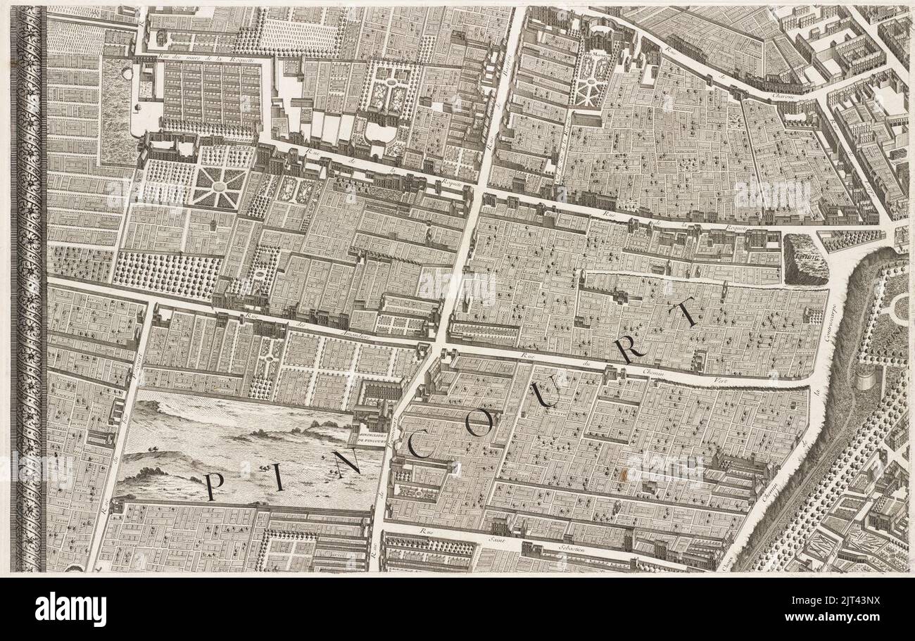 Plan de Turgot de Paris, fiche 5 - Norman B. Leventhal Map Centre Photo ...
