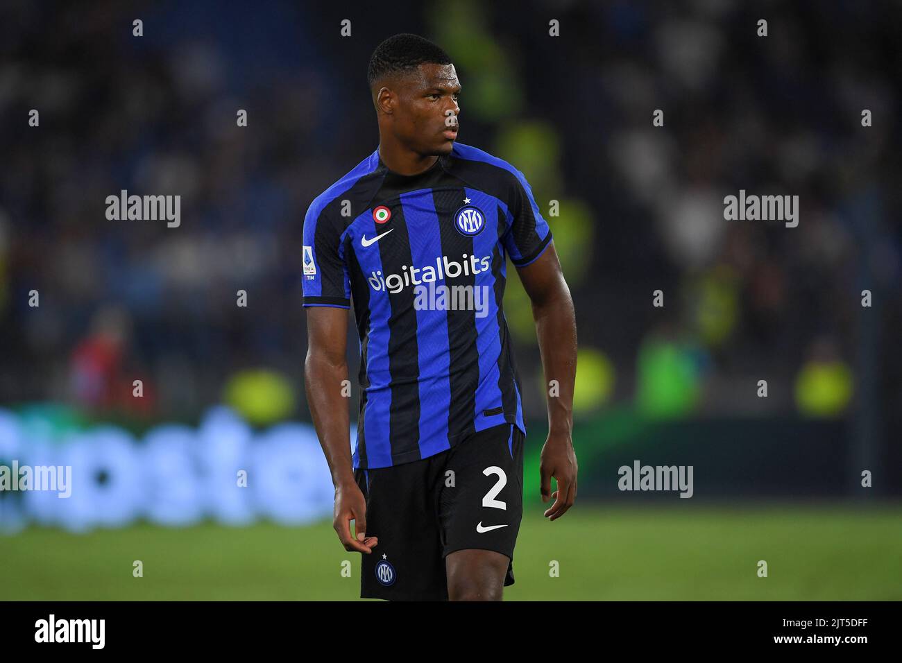 Denzel Dumfries du FC Internazionale lors de la série Un match entre le ...