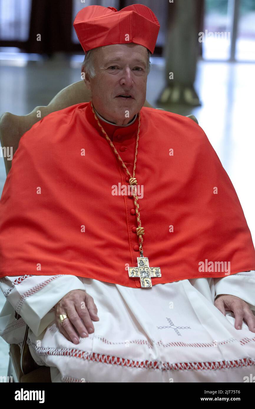 Vatican, Vatican, le 27 août 2022. Le cardinal Robert Walter McElroy ...
