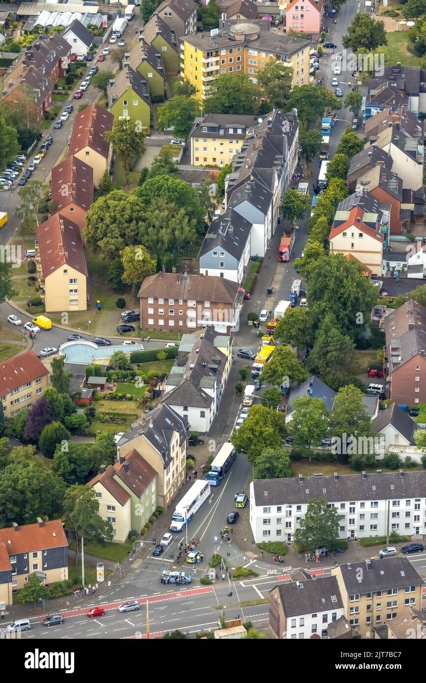 Vue aérienne, Cranger kirmes à Herne-Crange, plus de 50 manèges ...
