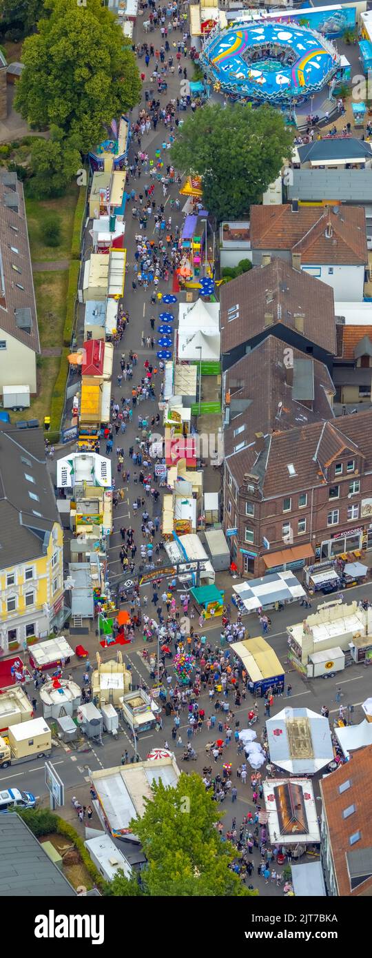Vue aérienne, Cranger kirmes à Herne-Crange, plus de 50 manèges ...