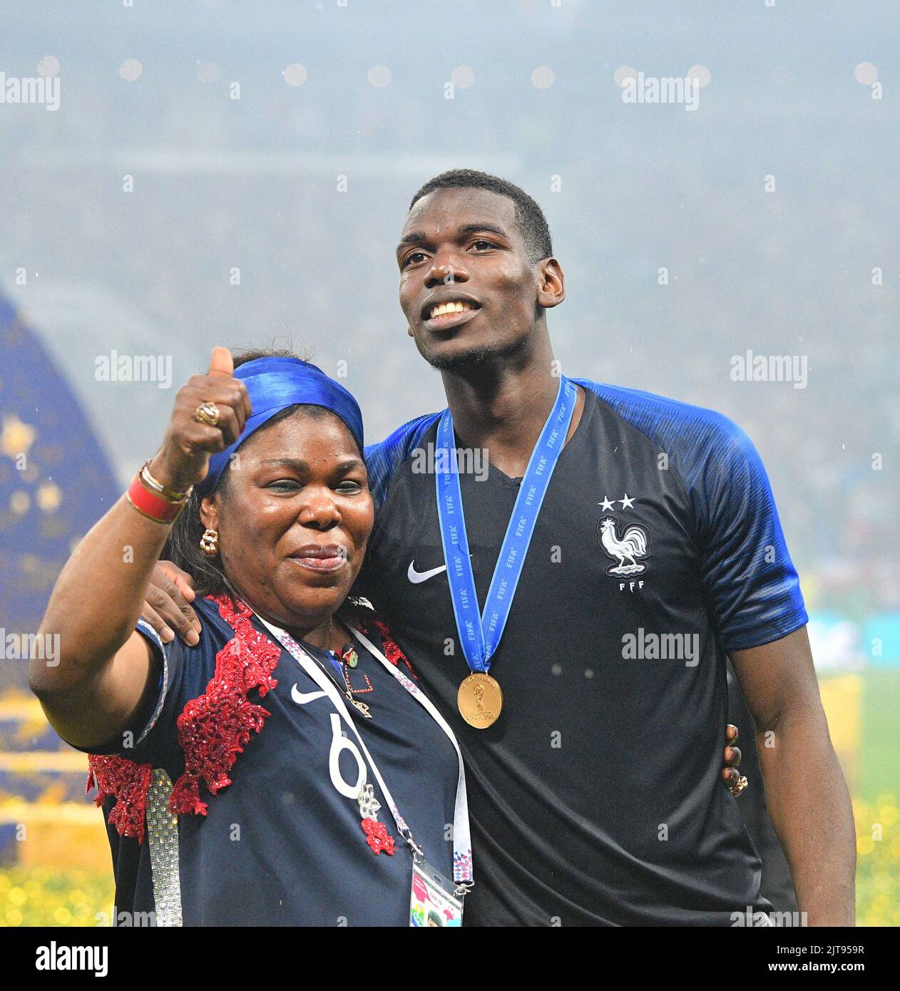 Photo du dossier datée de 15 juillet 2018, Paul Pogba, de France, et de ...