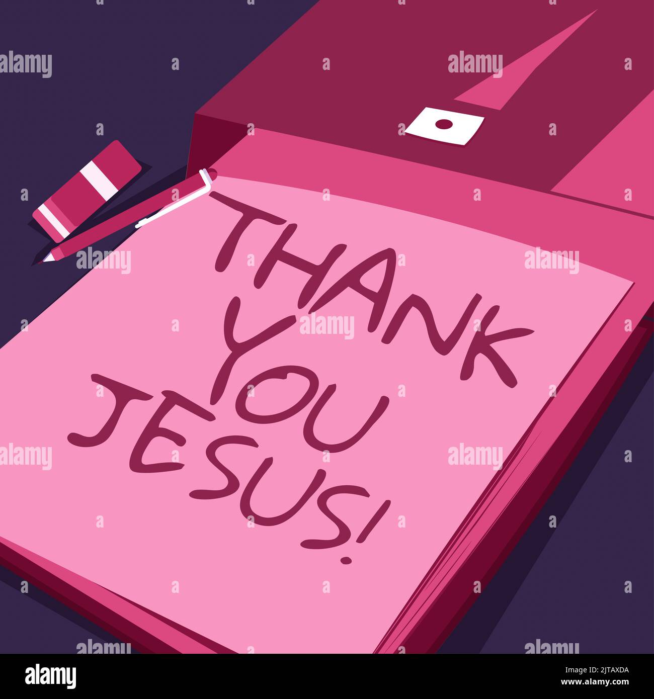 Signe d'écriture à la main Merci Jésus. Mot écrit sur être ...