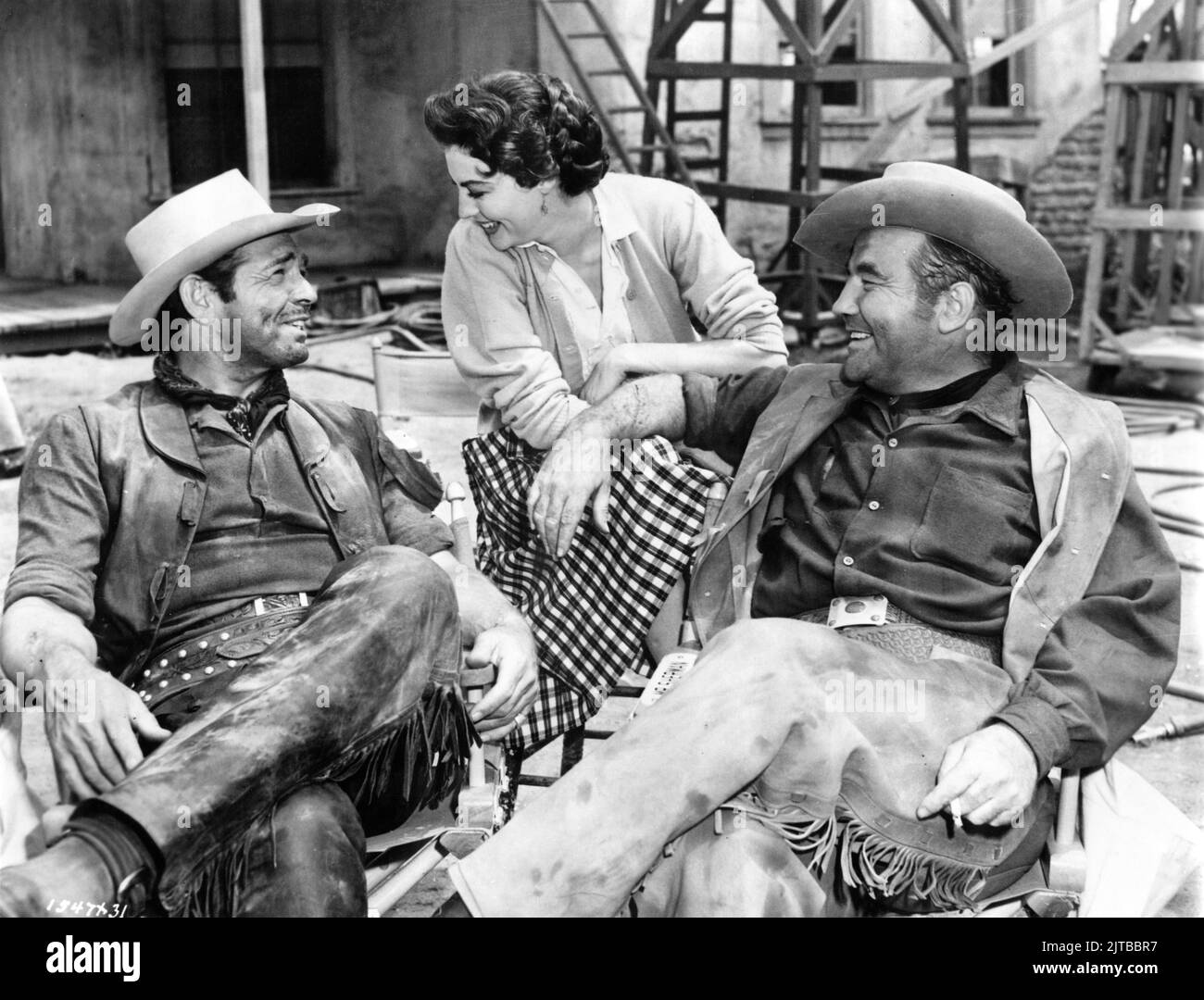 CLARK PIGNON AVA GARDNER et BRODERICK CRAWFORD sur le plateau Candid ...