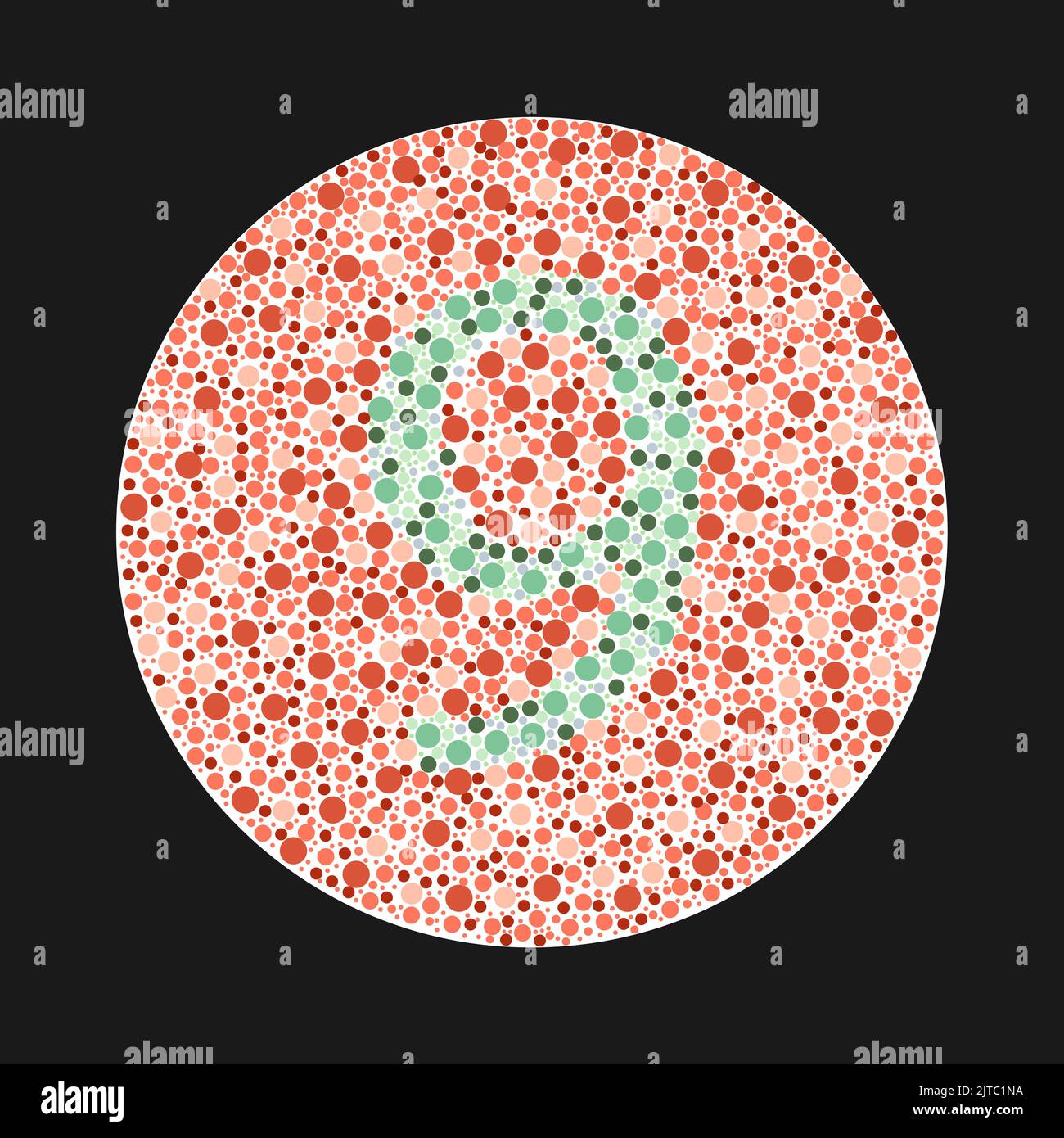 Test Ishihara pour la cécité des couleurs. Test de couleur borgne ...