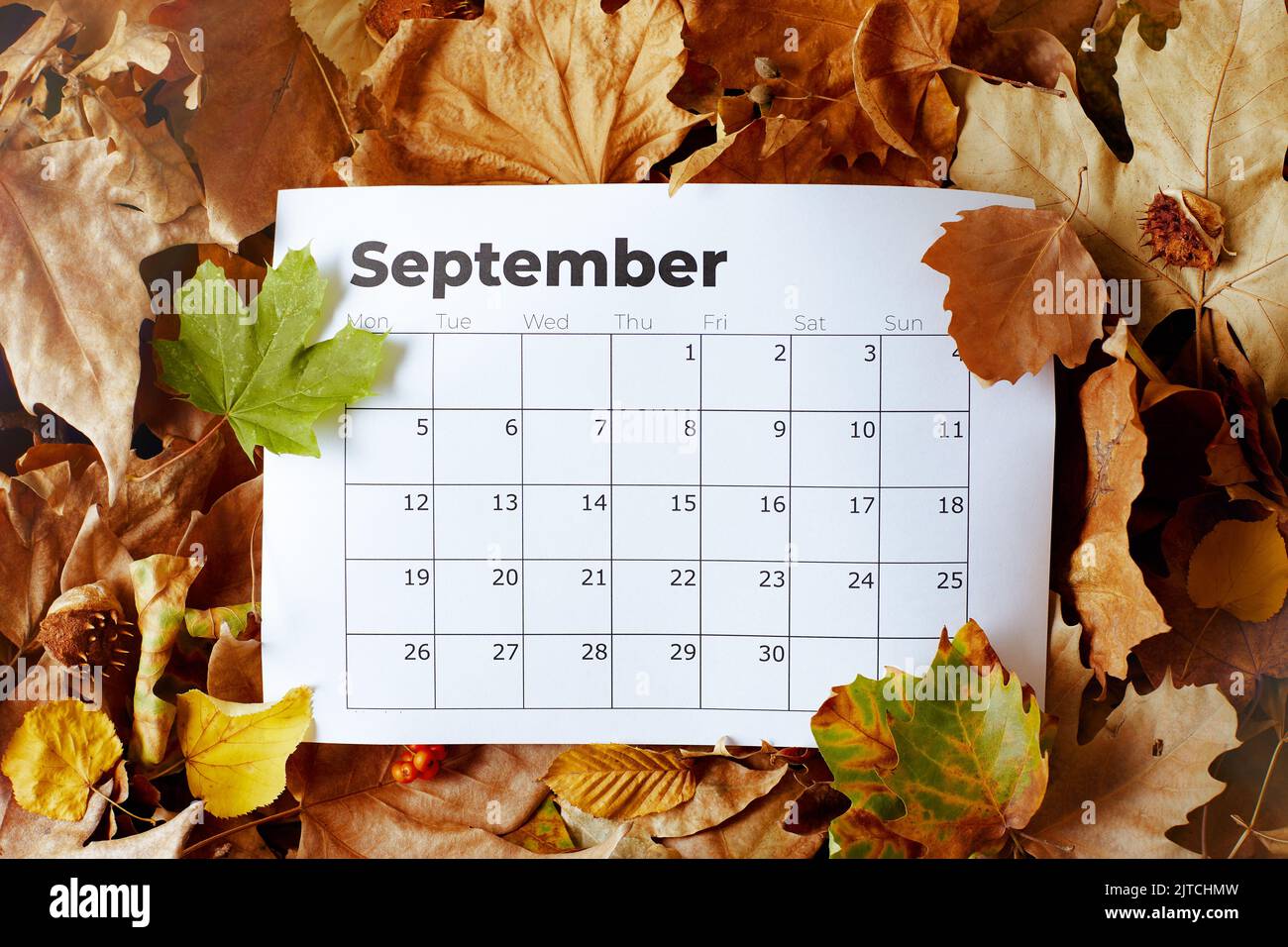 Calendrier septembre 2022 Banque de photographies et d’images à haute ...