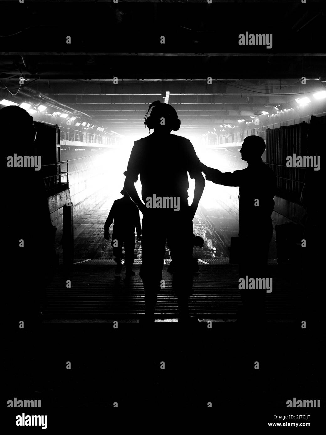 Péniches de débarquement Banque d'images noir et blanc - Alamy