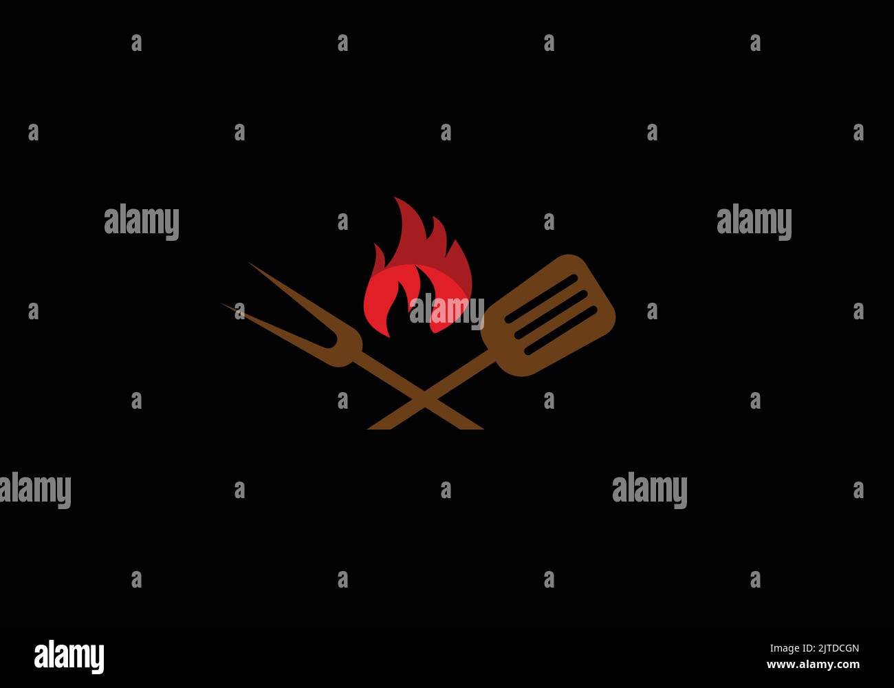 Fourche logo Banque d'images vectorielles - Alamy