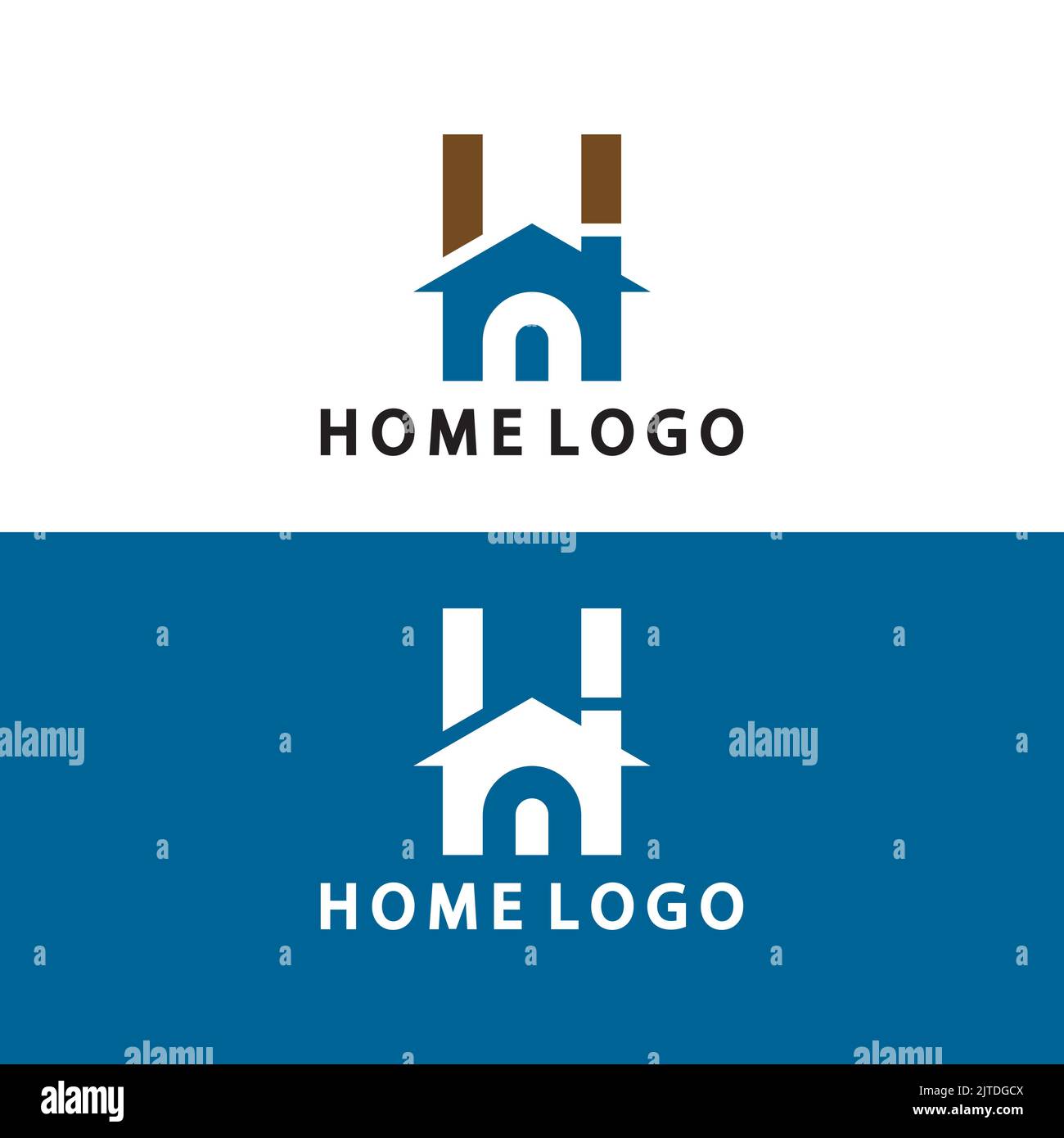 Lettre initiale H logo Accueil icône dessin d'illustration vectorielle ...