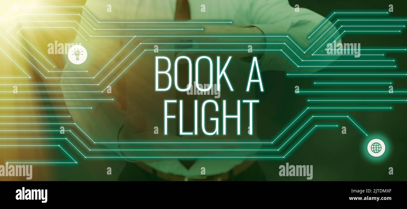 Écriture affichage du texte réserver Un vol. Business Approach Achetez ...