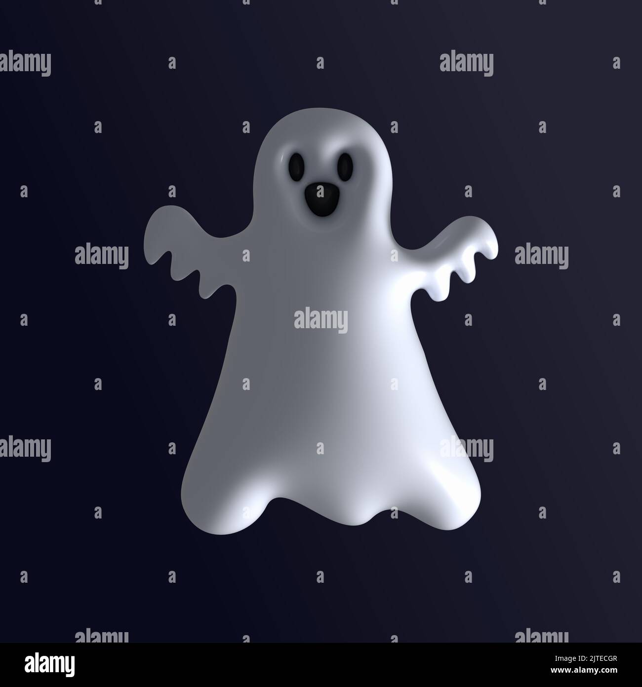 Rendu du symbole fantôme Halloween 3D Photo Stock - Alamy