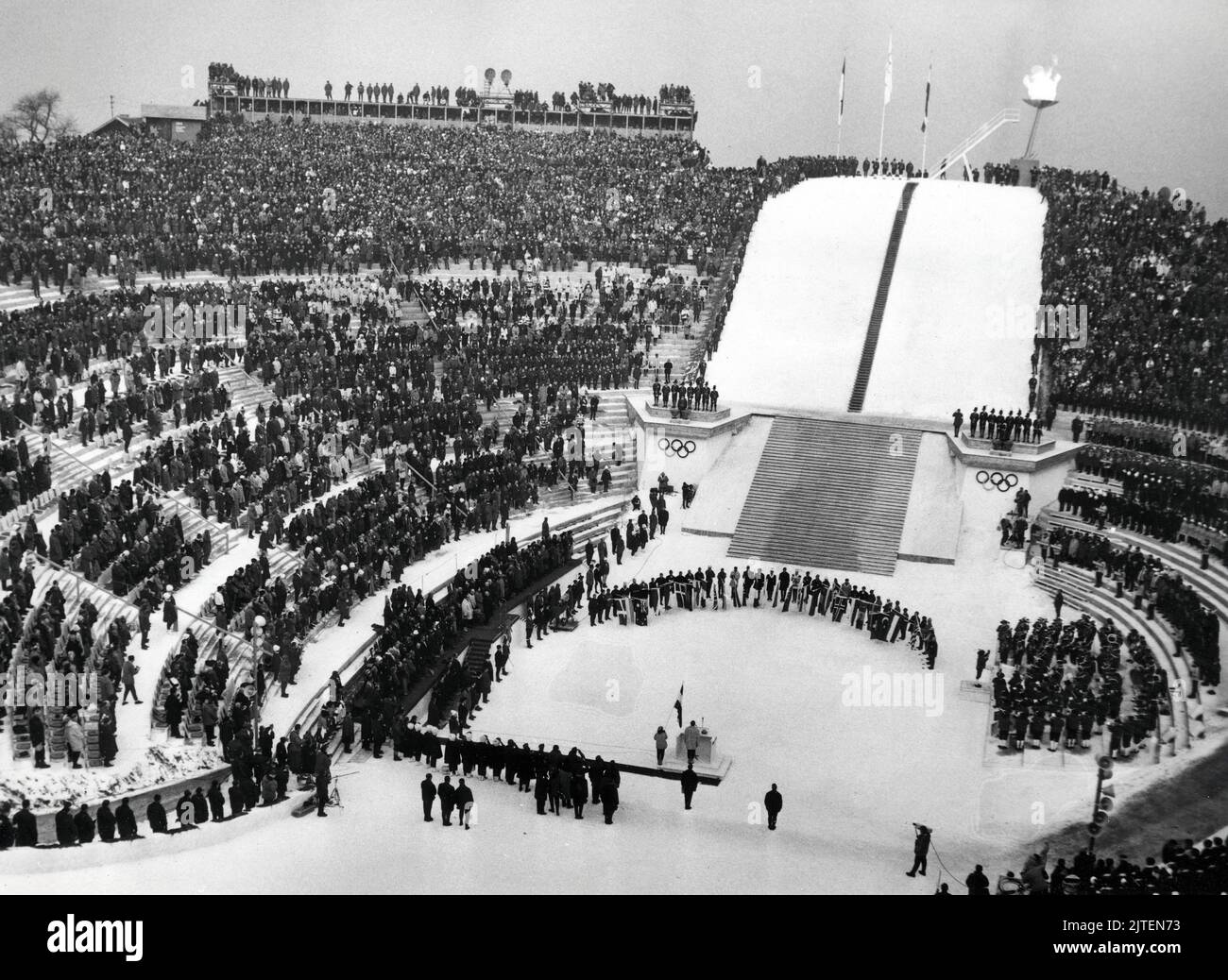 Original-Bildunterschrift: Eröffnung der IX Olympichen Winterspiele am ...