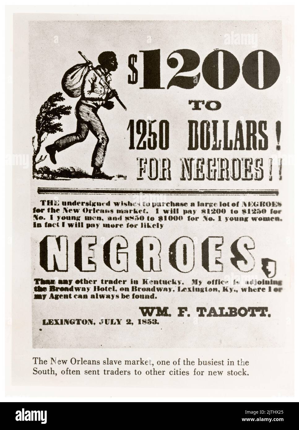 Esclave esclaves esclavage amérique états unis 1850 Banque de ...