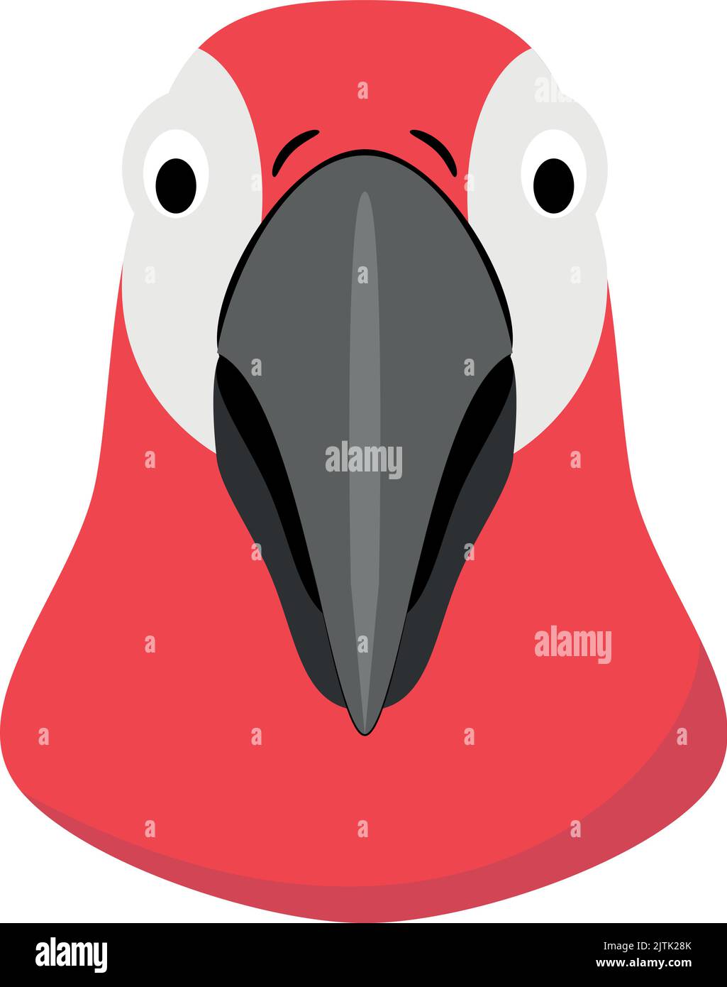 Visage perroquet de style dessin animé pour les enfants. Série d'illustrations vectorielles ...