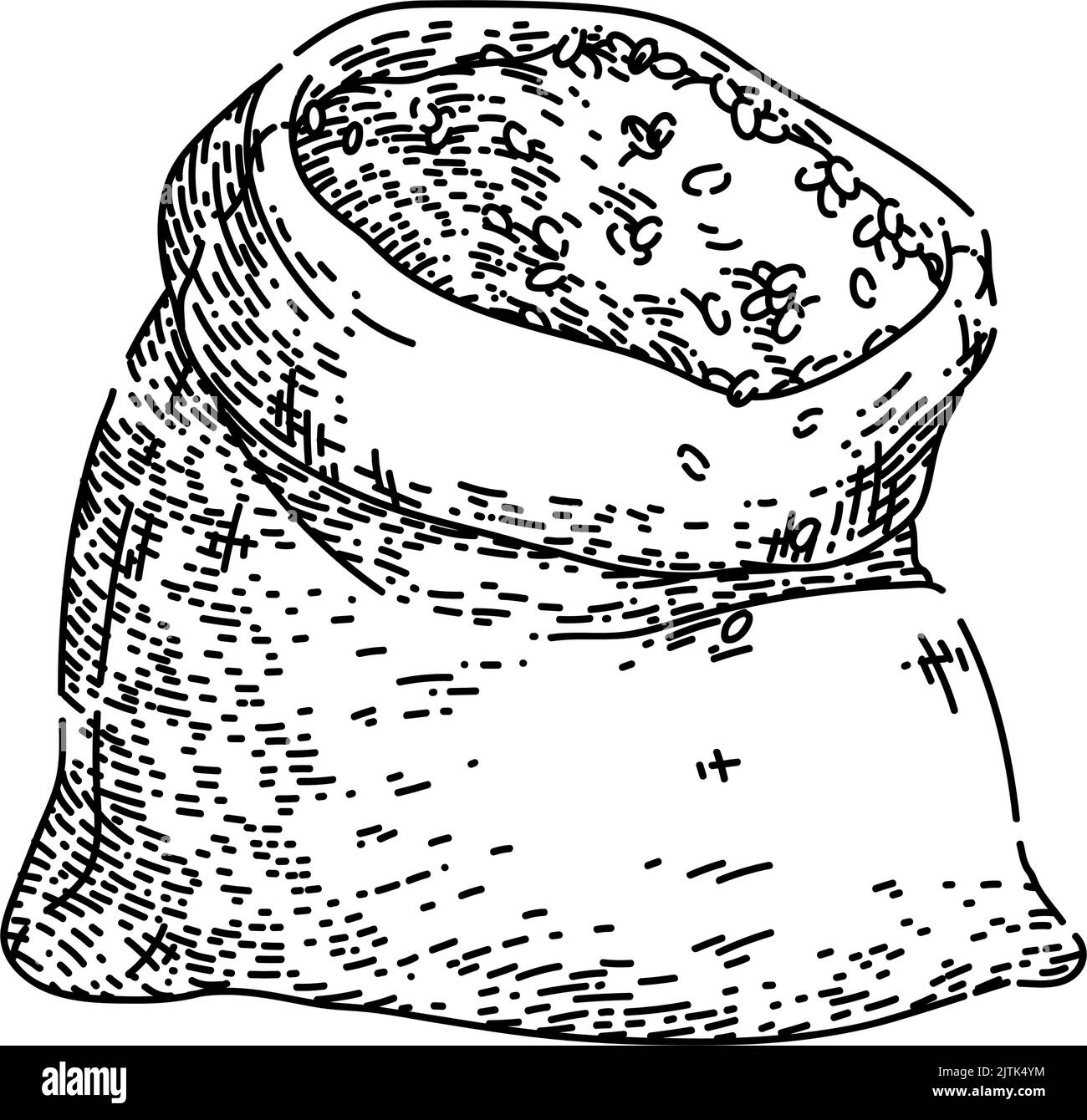 sac à toile de riz dessin vectoriel dessiné à la main Image Vectorielle ...