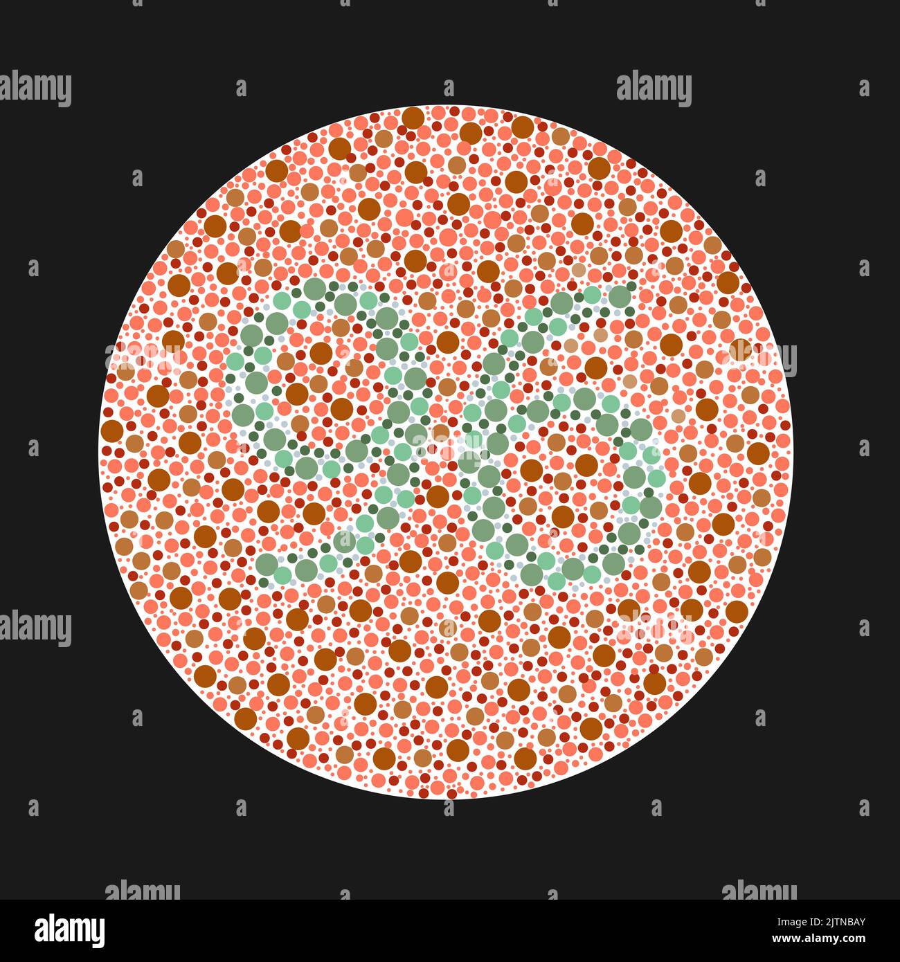 Test Ishihara pour la cécité des couleurs. Test de couleur borgne ...