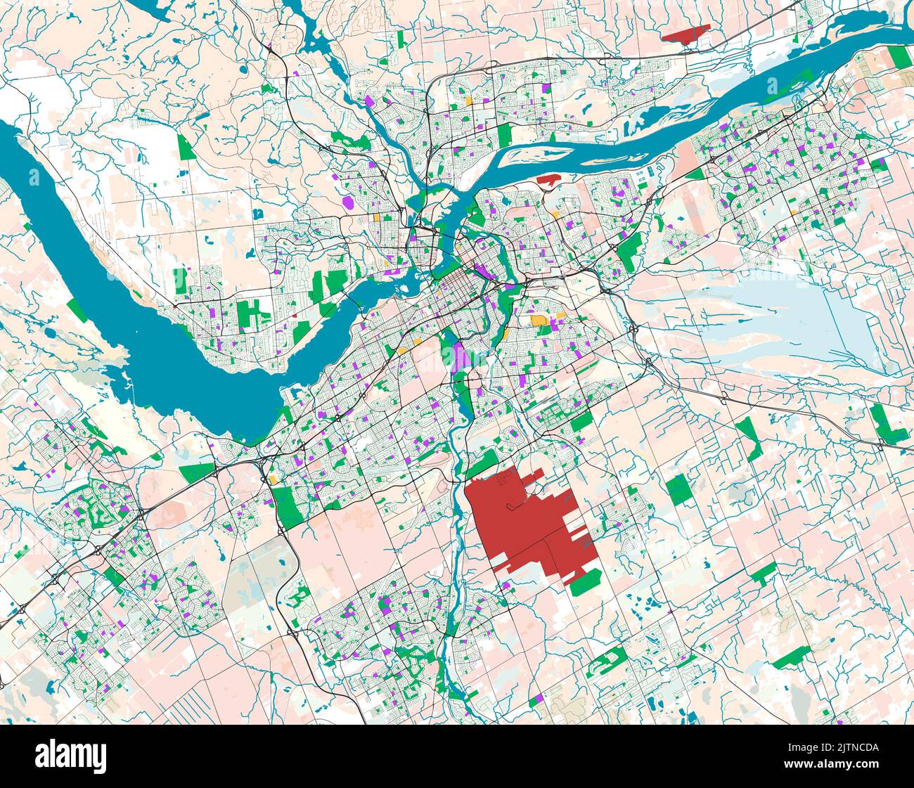 Mapa político de ontario Banque d'images vectorielles - Alamy