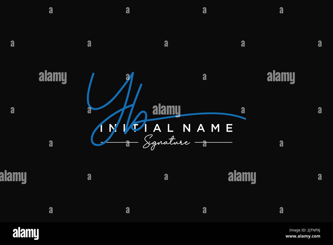 Yb signature Banque d'images vectorielles - Alamy