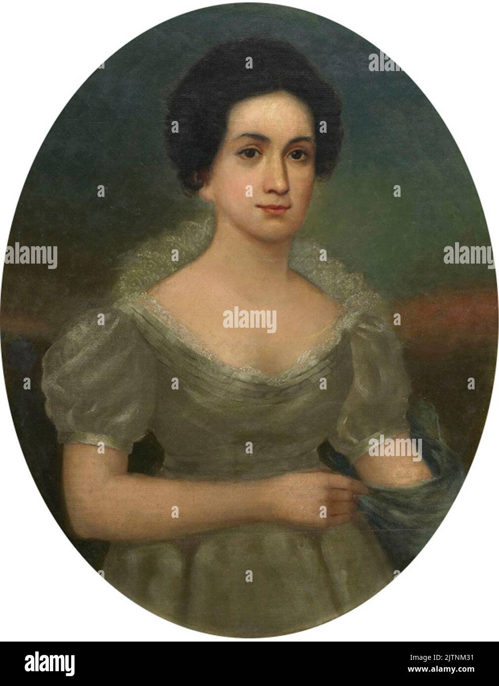 Un portrait de la première femme du président John Tyler, Letitia ...