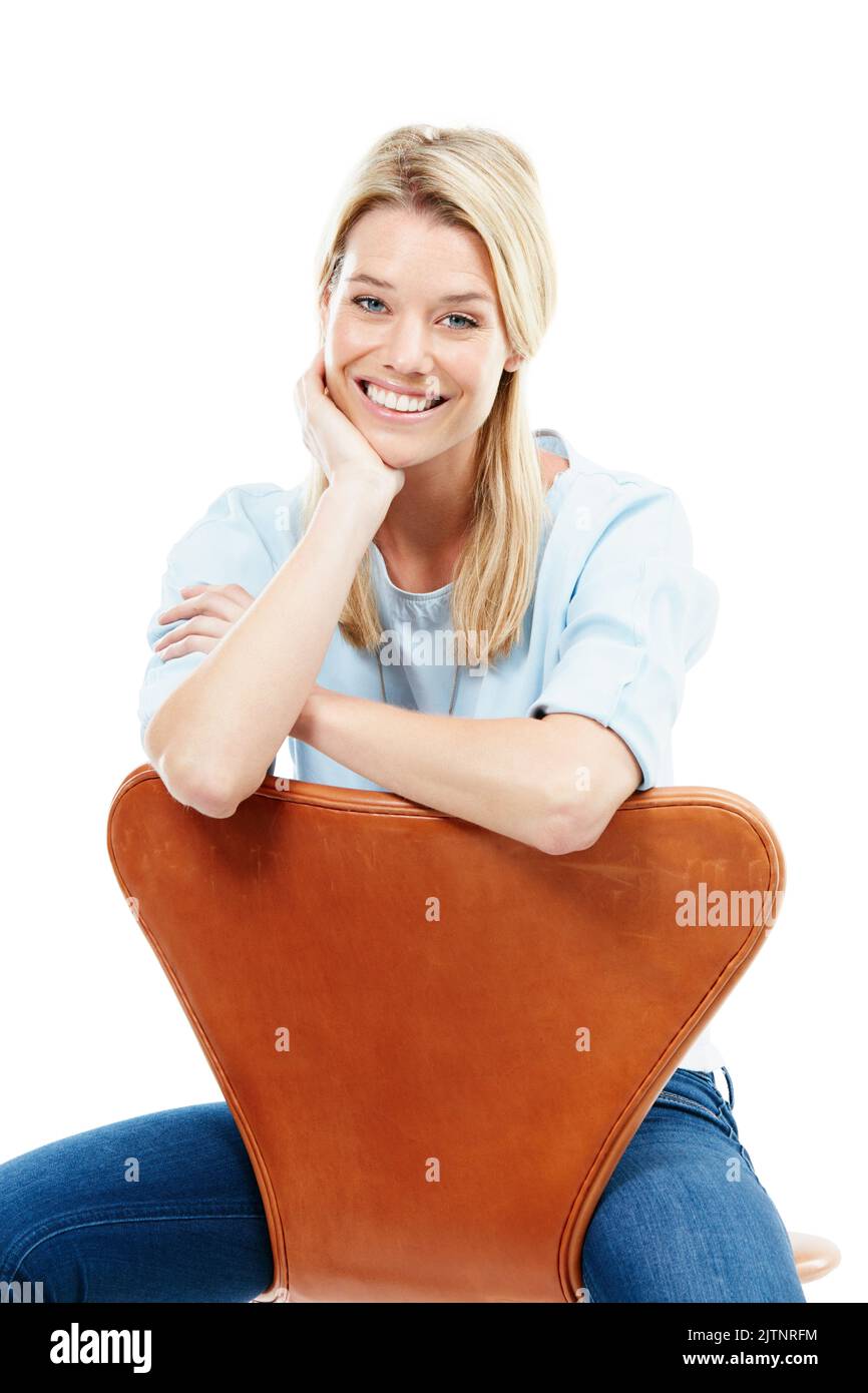 Femme Assise Sur Une Chaise Banque De Photographies Et Dimages à Haute