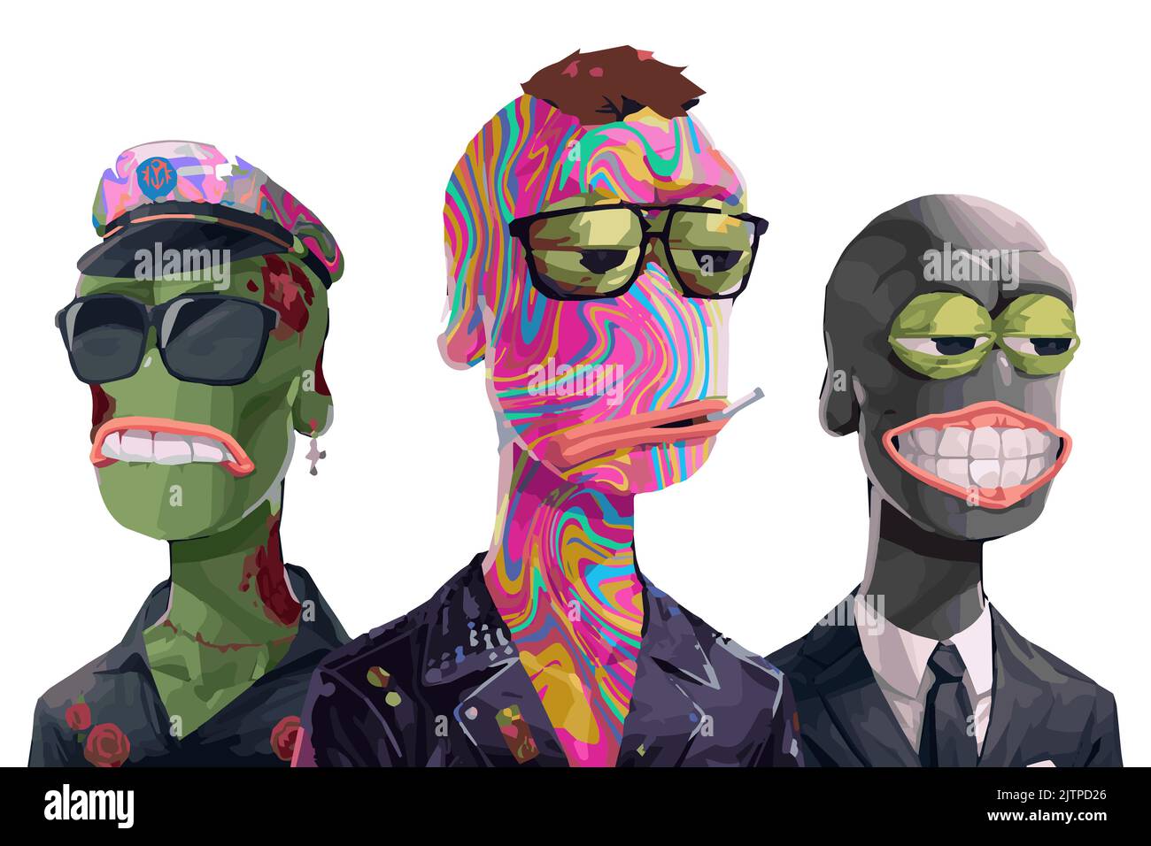 Rare apepe yc NFT. Personnage PFP souvenir avec des traits uniques ...