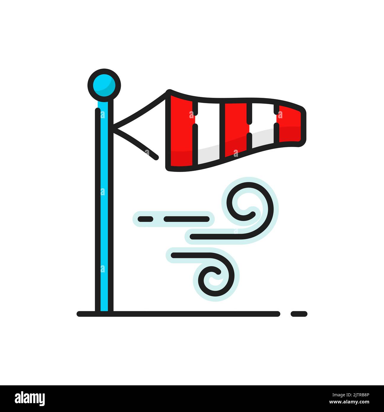 Icône de contour de couleur de la prévision météorologique de l ...