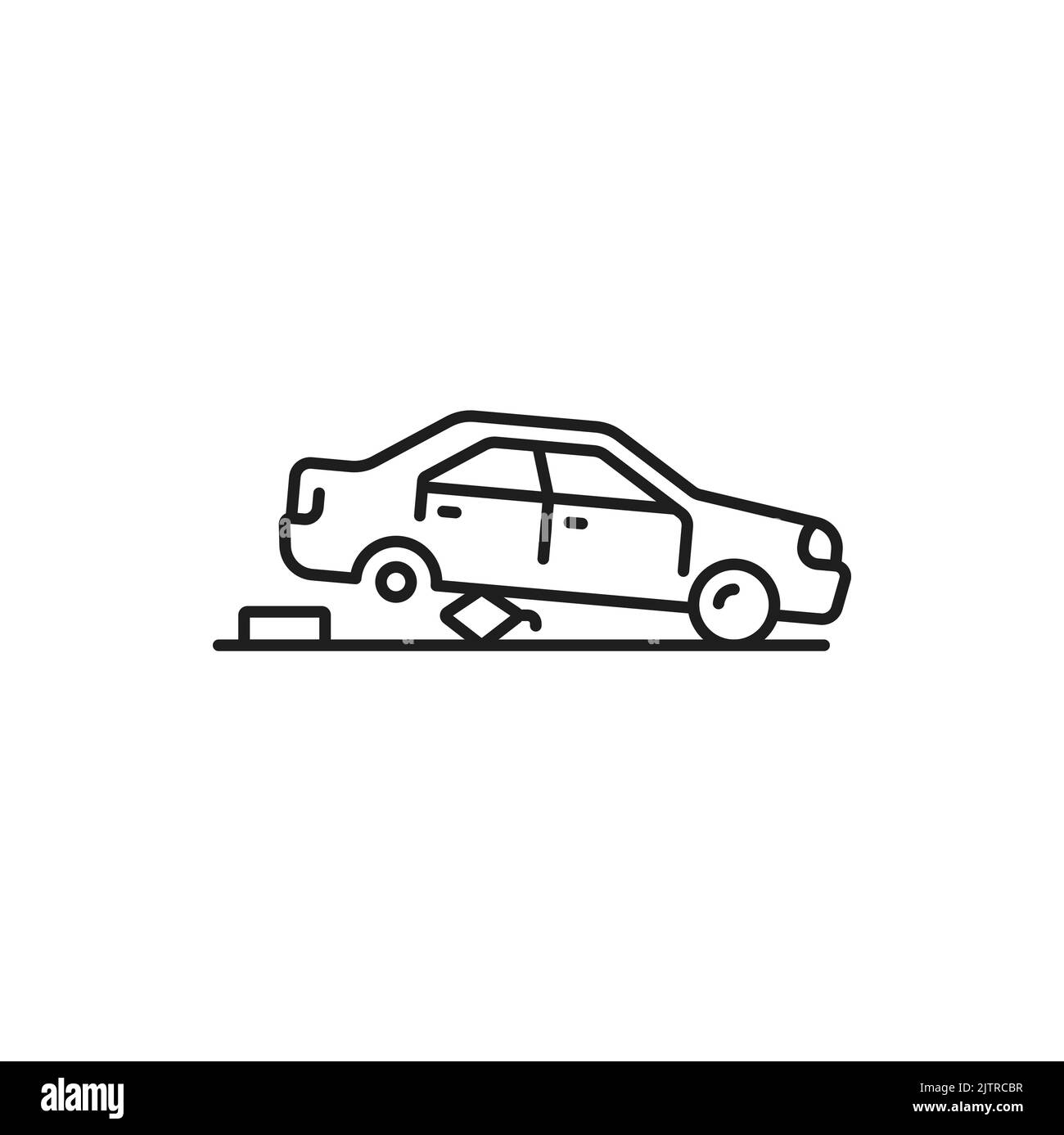 Icône de ligne d'accident, de collision ou d'endommagement de la ...