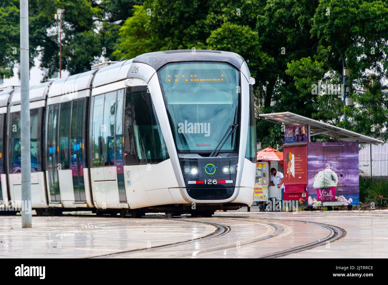 vlt train à Rio de Janeiro, Brésil - 21 novembre 2020: vlt train, un ...