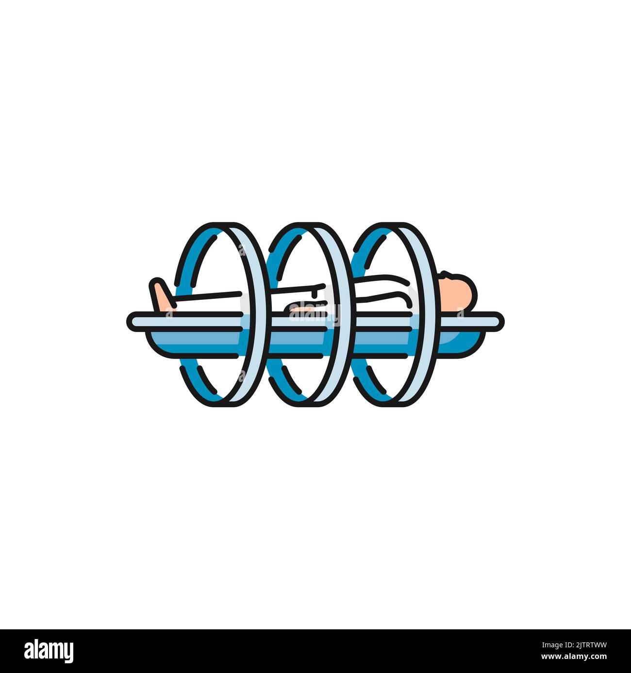 Icône médicale de l'examen IRM, diagnostics de la machine ou du scanner ...