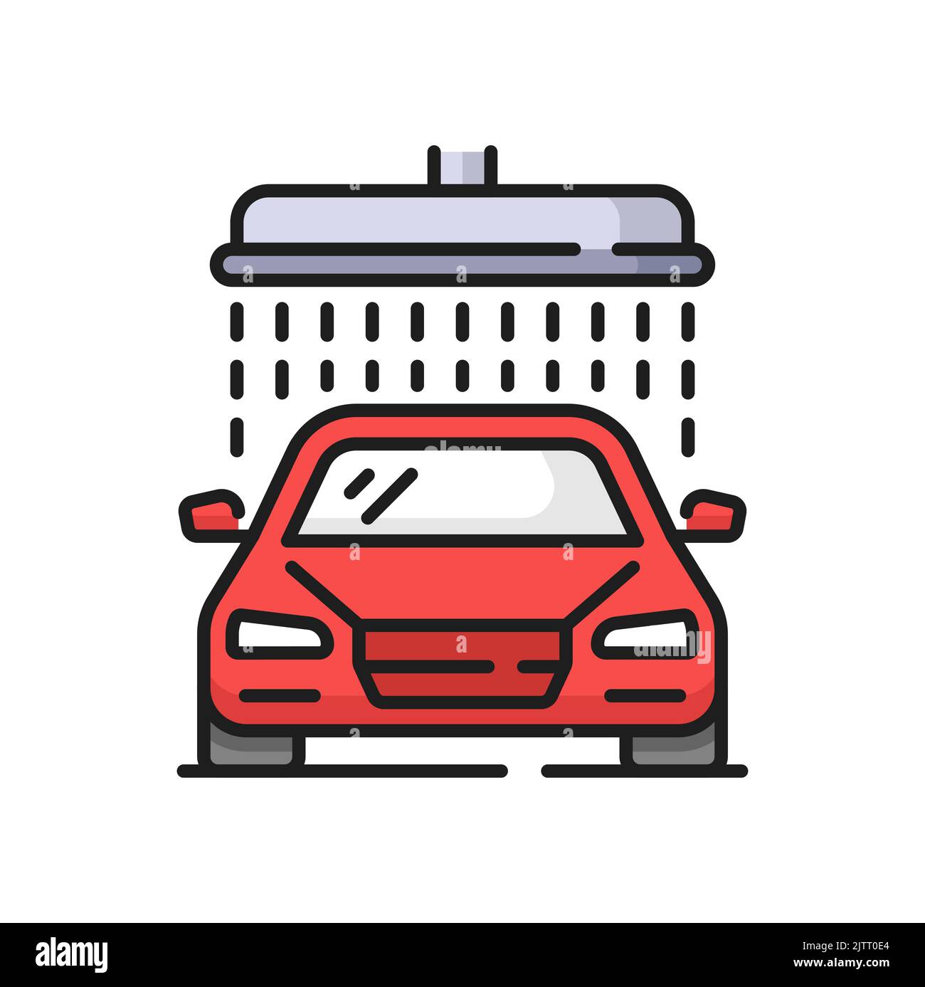 Icône de lavage de voiture, entretien automatique et station de lavage ...
