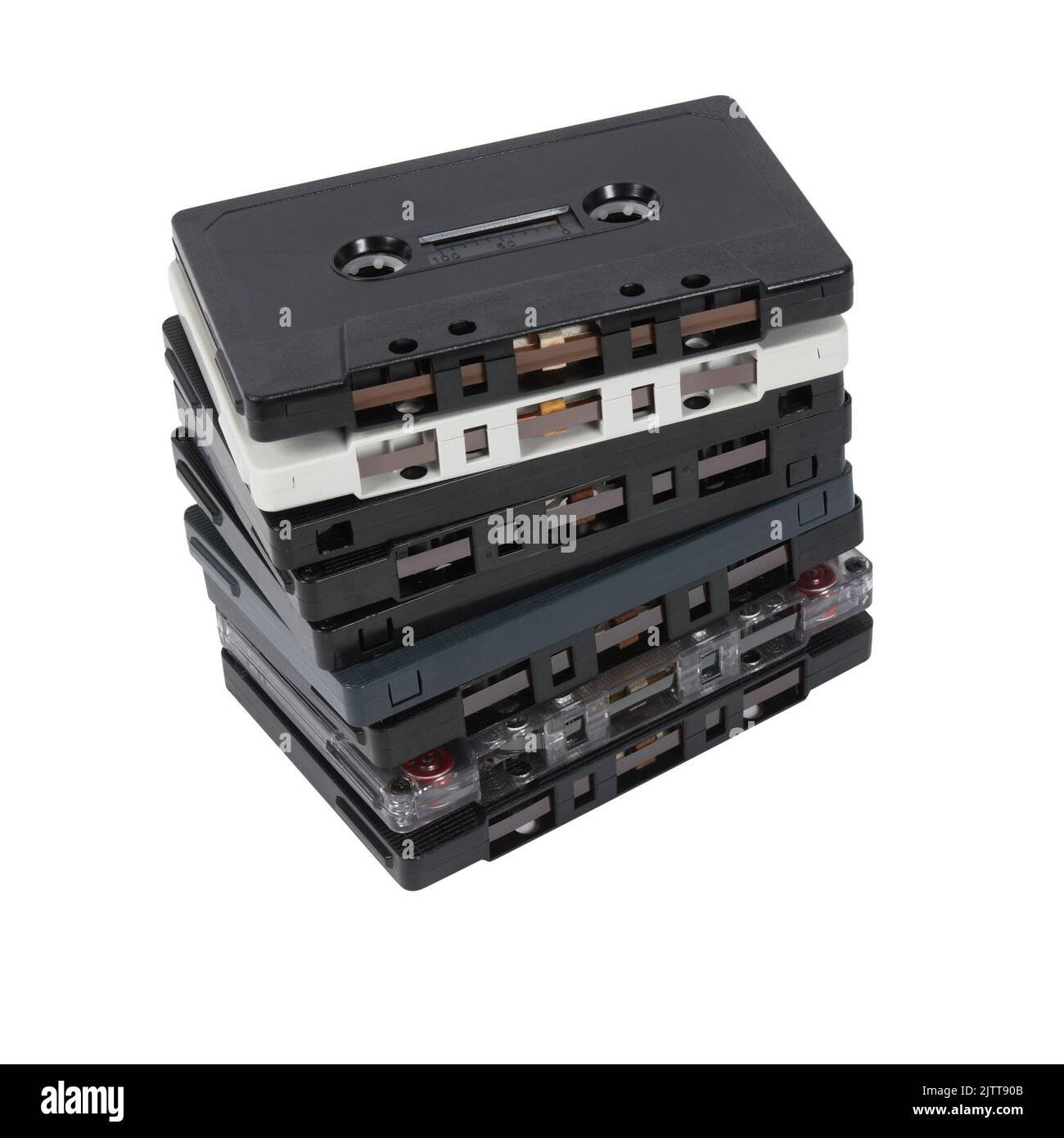 Pile of cassette tapes tape cassettes Banque de photographies et d ...